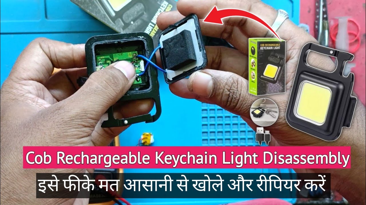 Cob Rechargeable Keychain Light Disassembly / Cob Rechargeable Repair ...