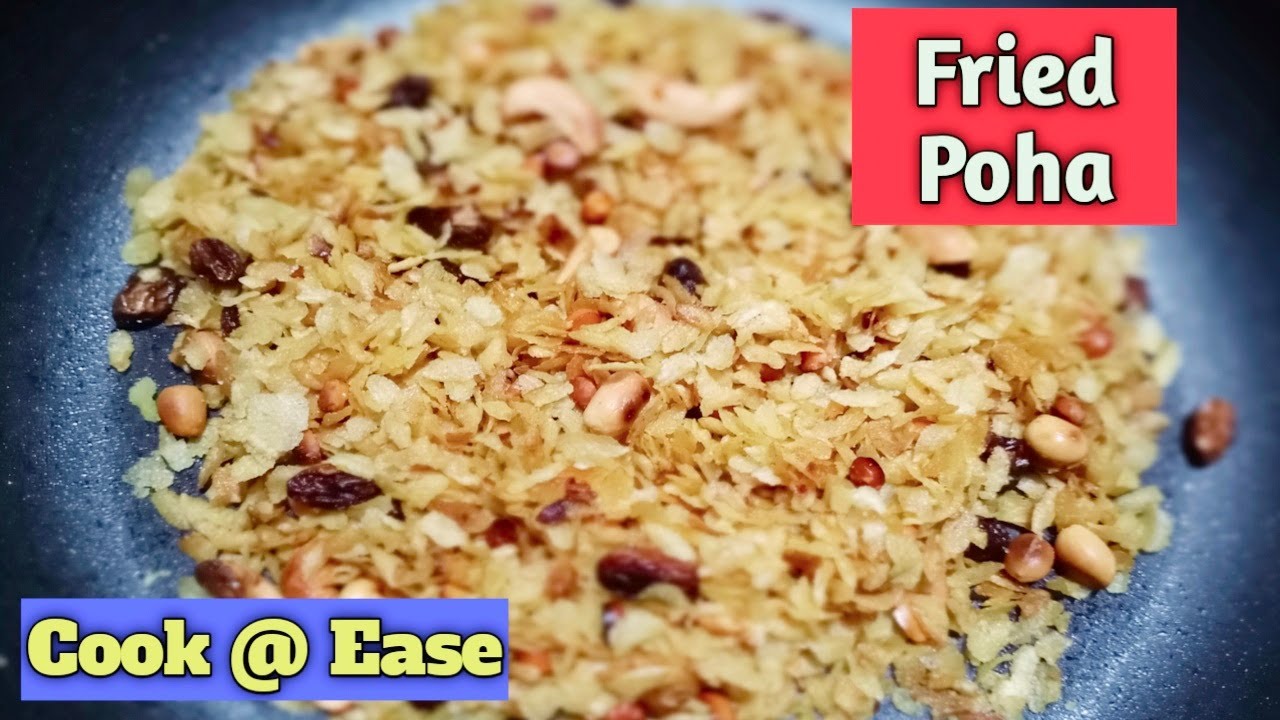 ll Roasted poha ll Fried Poha/ Chivda ll Fried Flattened Rice ll ...