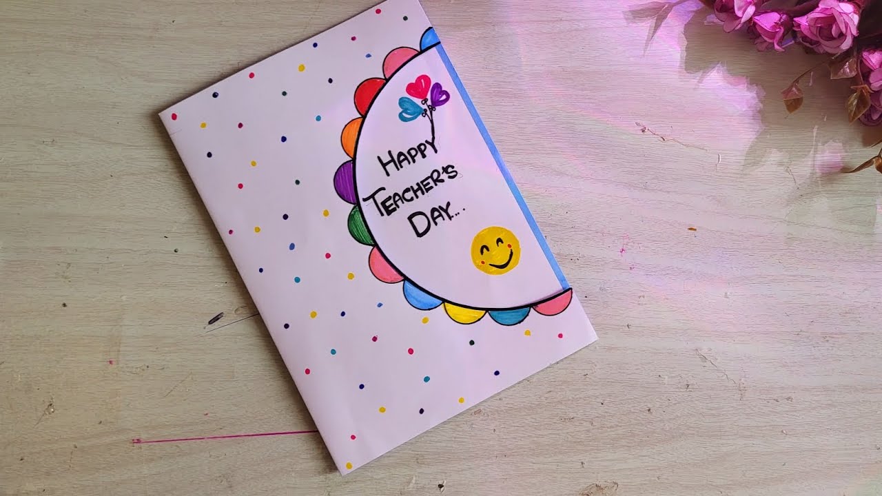 Teacher's day card | Easy and Beautiful Teacher's day greeting card ...