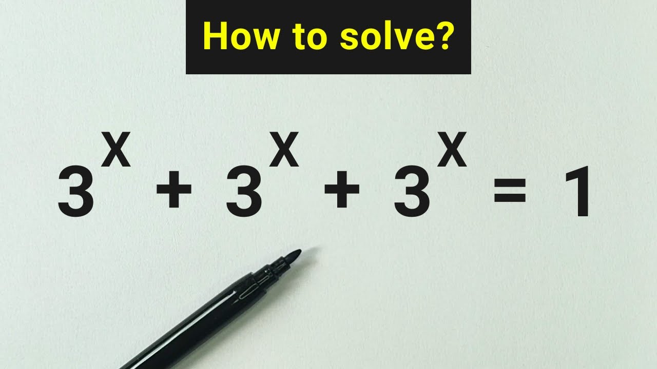 Nice Exponent Algebra Math Problem | Find X - YouTube