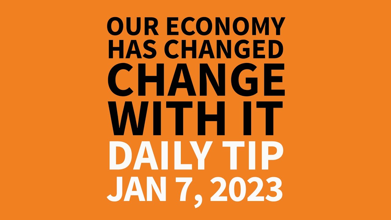 Our Economy has Changed - Change with it - YouTube