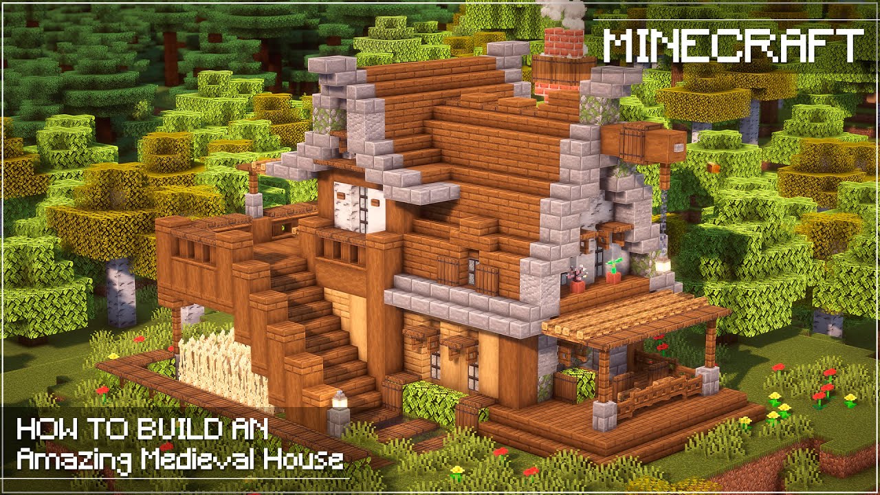 Minecraft 1.21 | How to Build an Amazing Medieval House | TUTORIAL ...