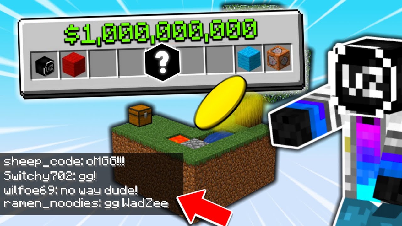 $1 BILLION COIN FLIP in MINECRAFT SKYBLOCK - YouTube