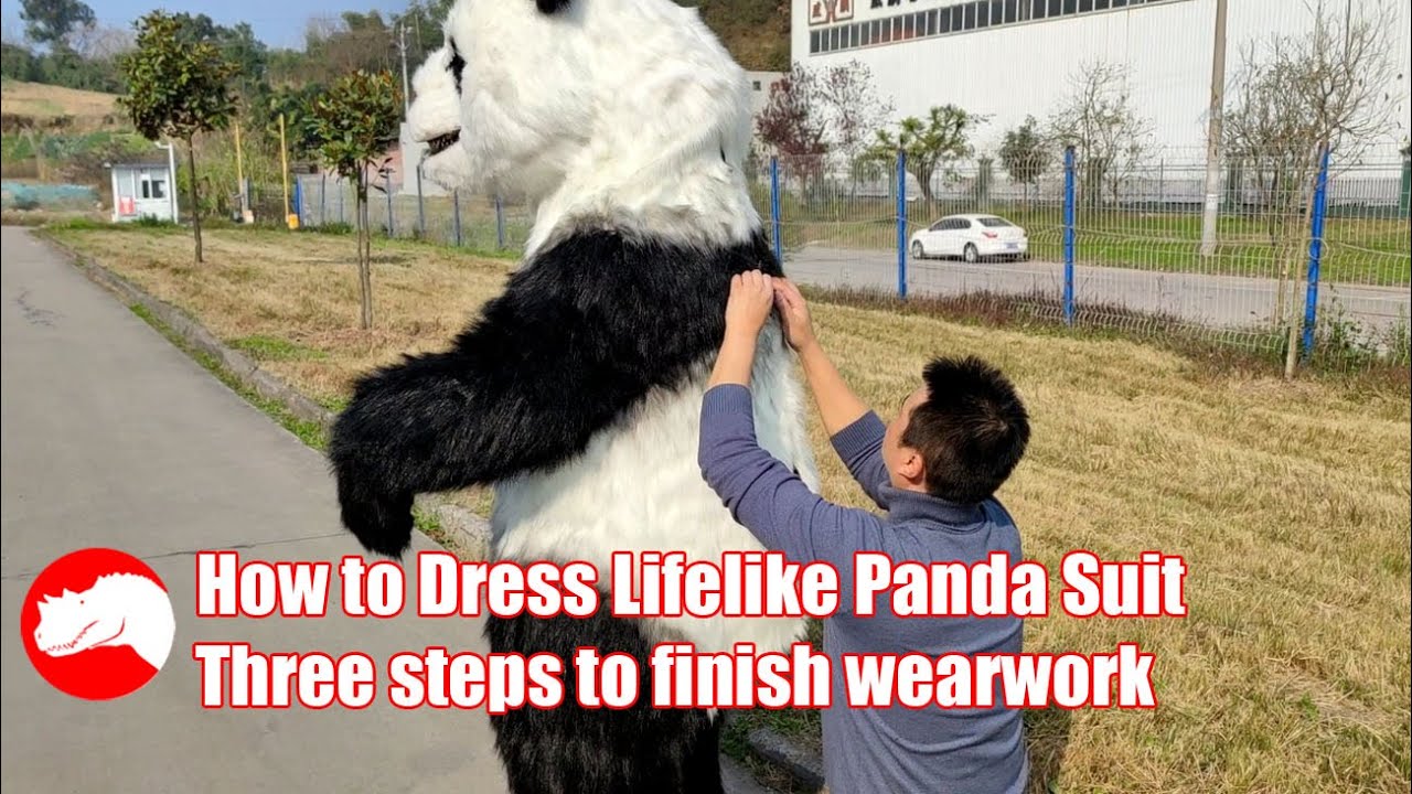 How to Dress Lifelike Panda Suit (Animal Costume) - YouTube