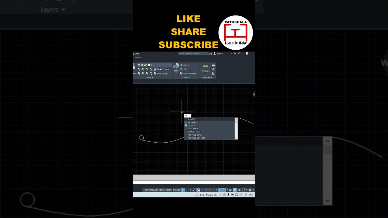2D Path Array In AutoCAD AutoCAD Drawing Array Command engg 2D Path Array In AutoCAD AutoCAD Drawing Array Command engg