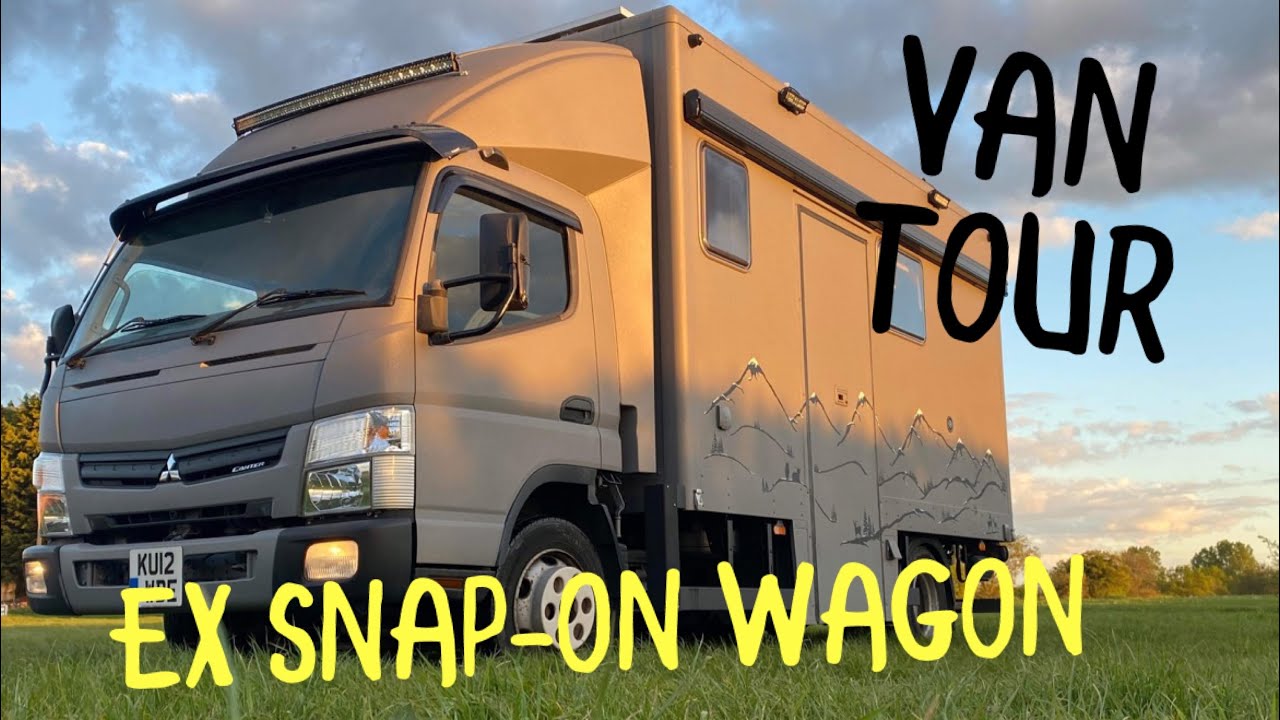 Ex SNAP-ON Wagon Camper Van Tour Mitsubishi Fuso @cosy.adventures - YouTube