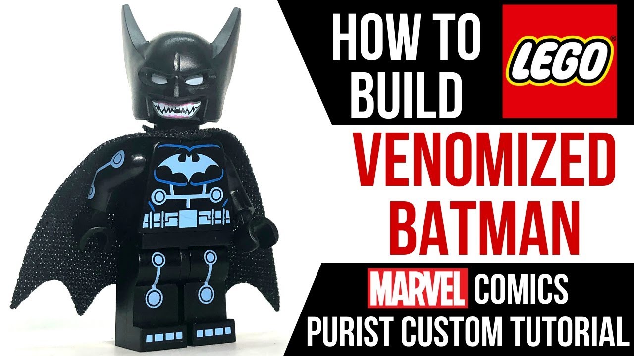 VENOMIZED BATMAN Custom LEGO Minifigure Tutorial - YouTube