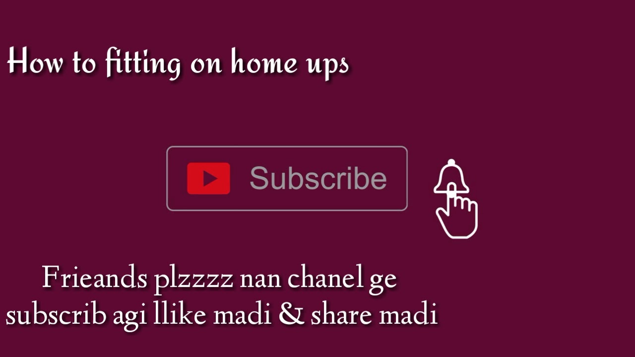 How to fitting in home ups - YouTube