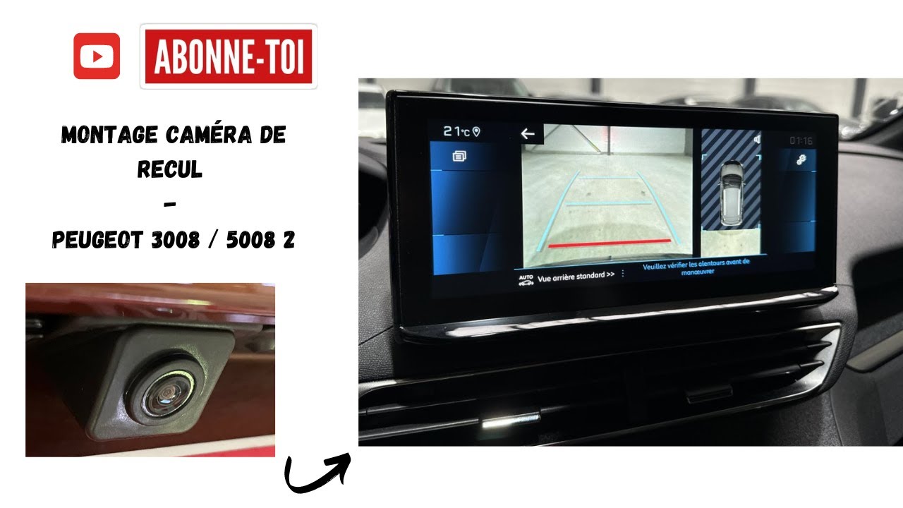 Montage Caméra de recul - Peugeot 3008 / 5008 2 - YouTube