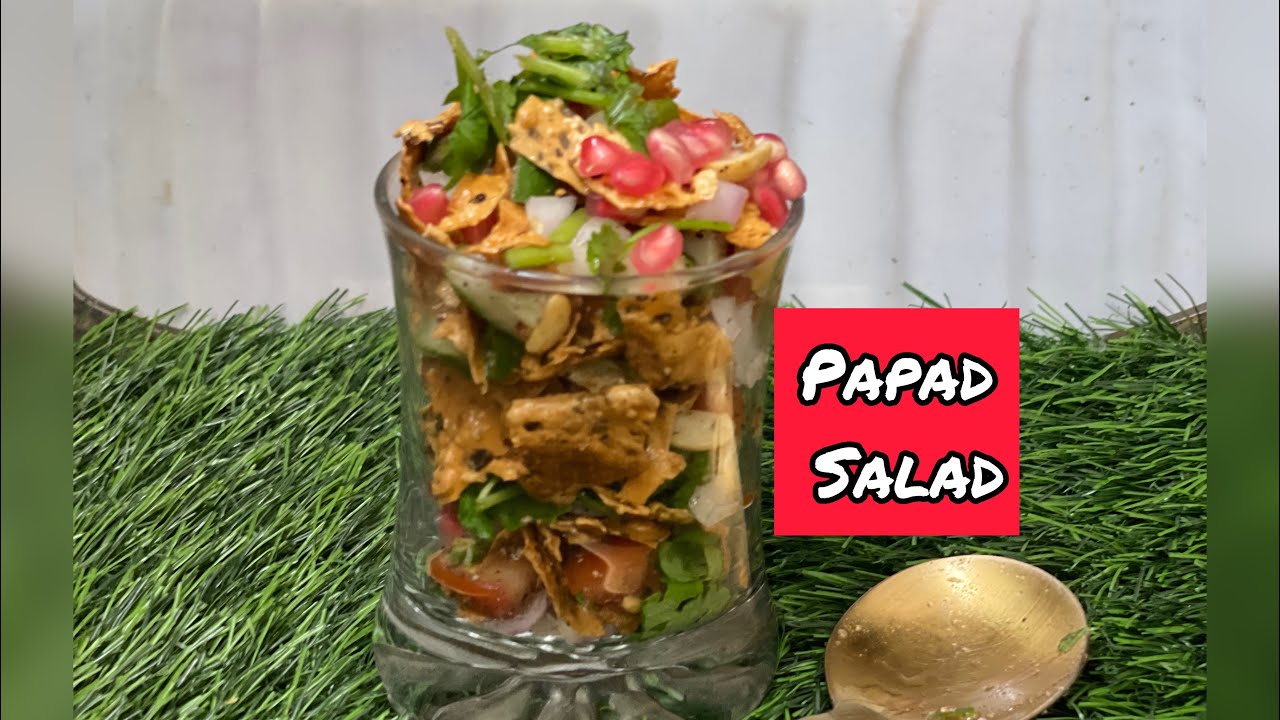Papad Salad || Easy Papad Salad Recipe || Yummy Crispy Salad - YouTube