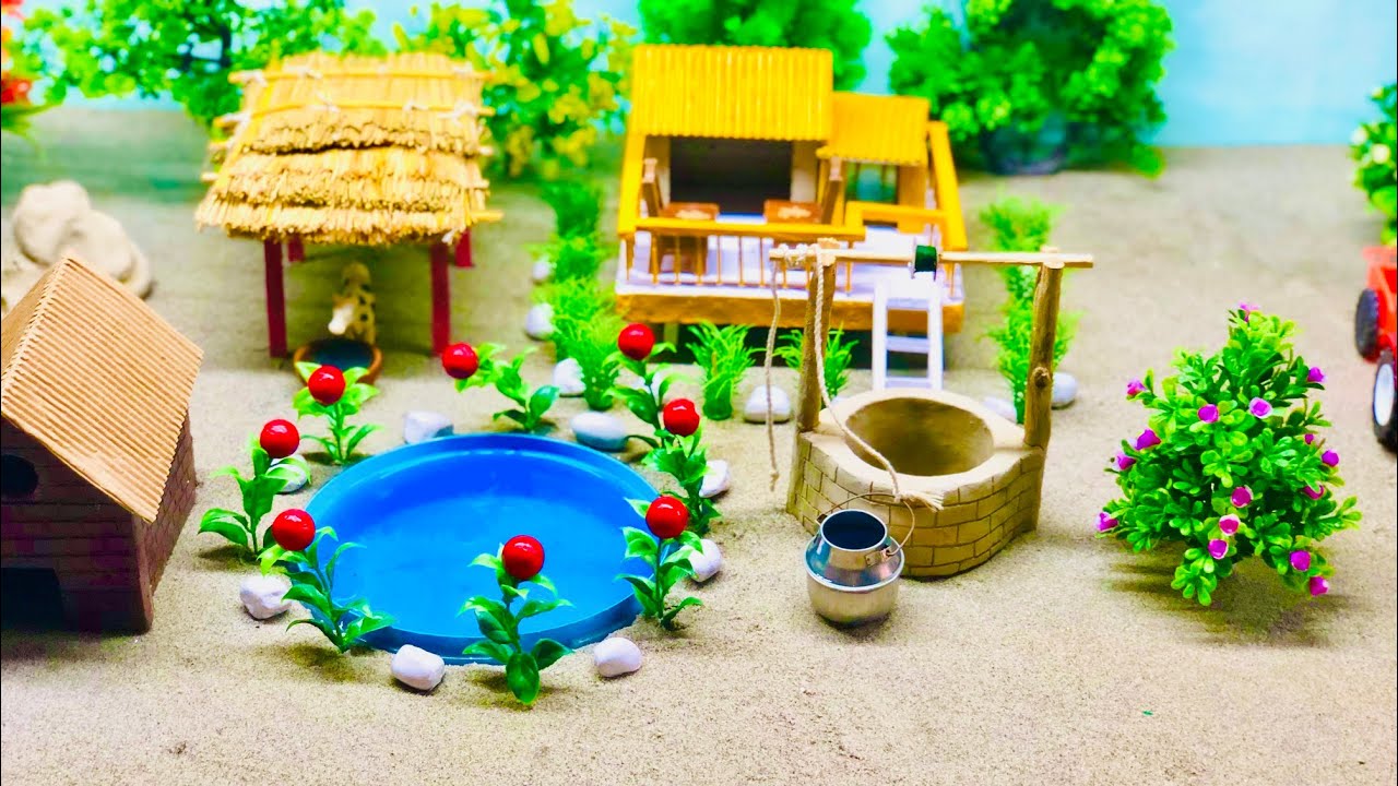 Janv Mini Farmer | Mini House Making Mini River and Bridge Science ...