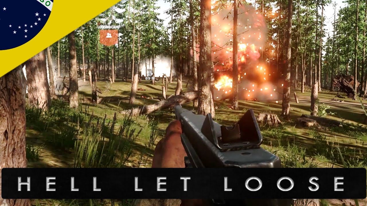 HELL LET LOOSE - BRASIL - Infantaria estadunidense e artilharia alemã - YouTube