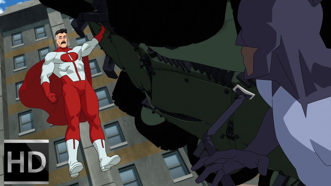 Omni-Man Saves Darkwing [HD] | Invincible 1x01 - YouTube
