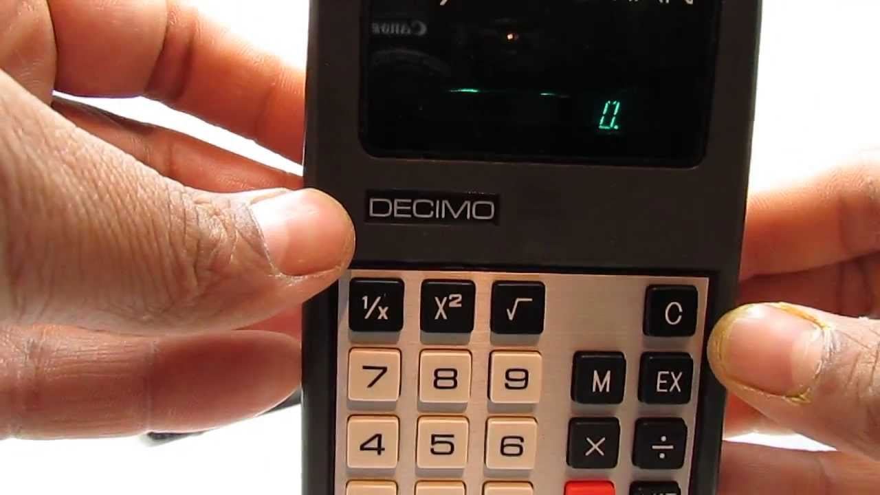 Vintage 1975s led calculator super vatman DECIMO GREEN LED - YouTube