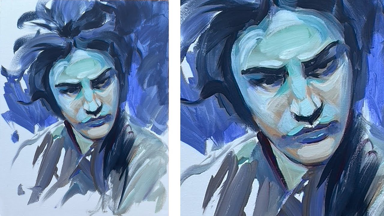 20 Minute Painting / Portrait #4 / Reinier Gamboa - YouTube