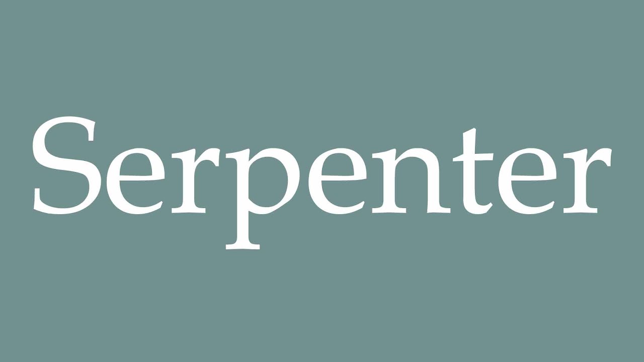 How to Pronounce ''Serpenter'' (Meander) Correctly in French - YouTube