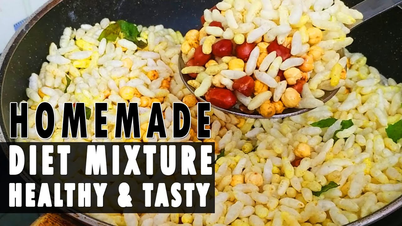 Diet Namkeen Mixture | Healthy & Tasty Tea Time Snack - YouTube