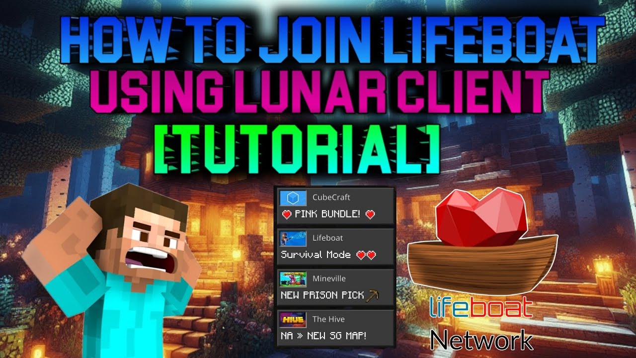 How to Join LifeBoat (Featured Servers) using Lunar Client - YouTube
