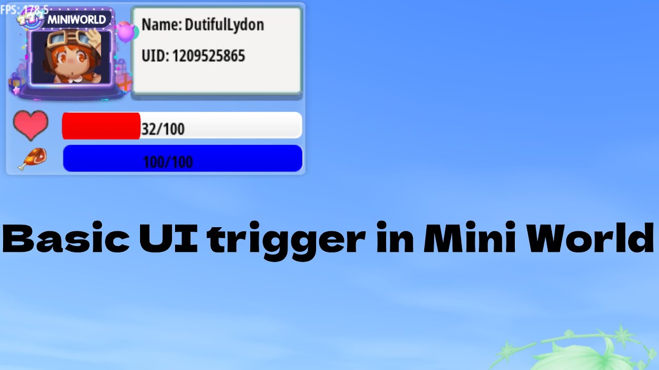 DutifulLydon| Basic UI trigger in Mini World ~~~~~~ - YouTube