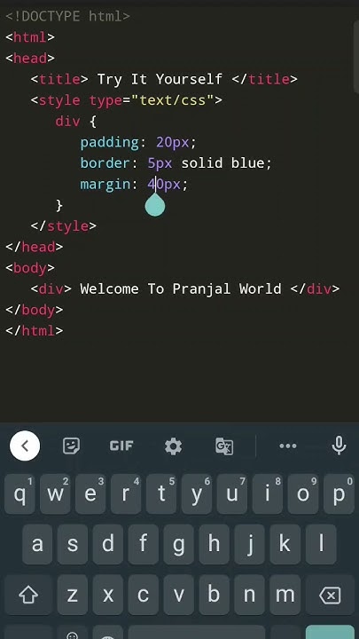 Css Use To Create Margin Border #html #css #javascript #tranding # ...
