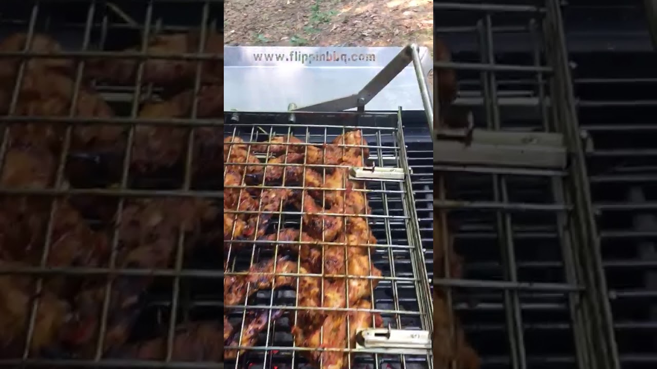 Flippin' BBQ Grill Grilled chicken flip - YouTube