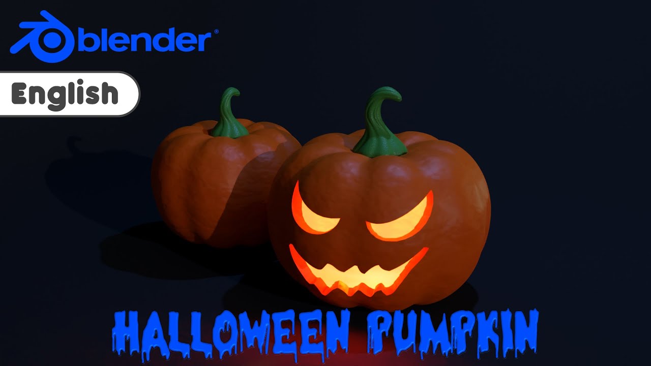 English 【blender3.4】Beginner Tutorial Modeling Halloween pumpkin with ...