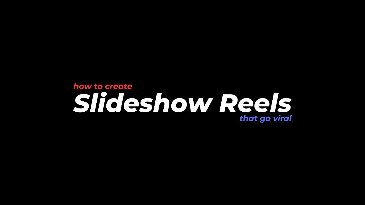 How To Create Slideshow Reels On Instagram | Free Tutorial - YouTube