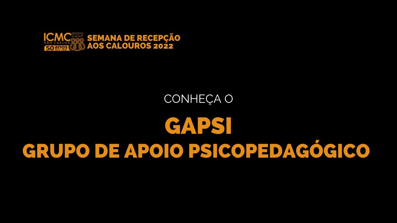 #SRCnoICMC: Conheça o GAPsi - YouTube