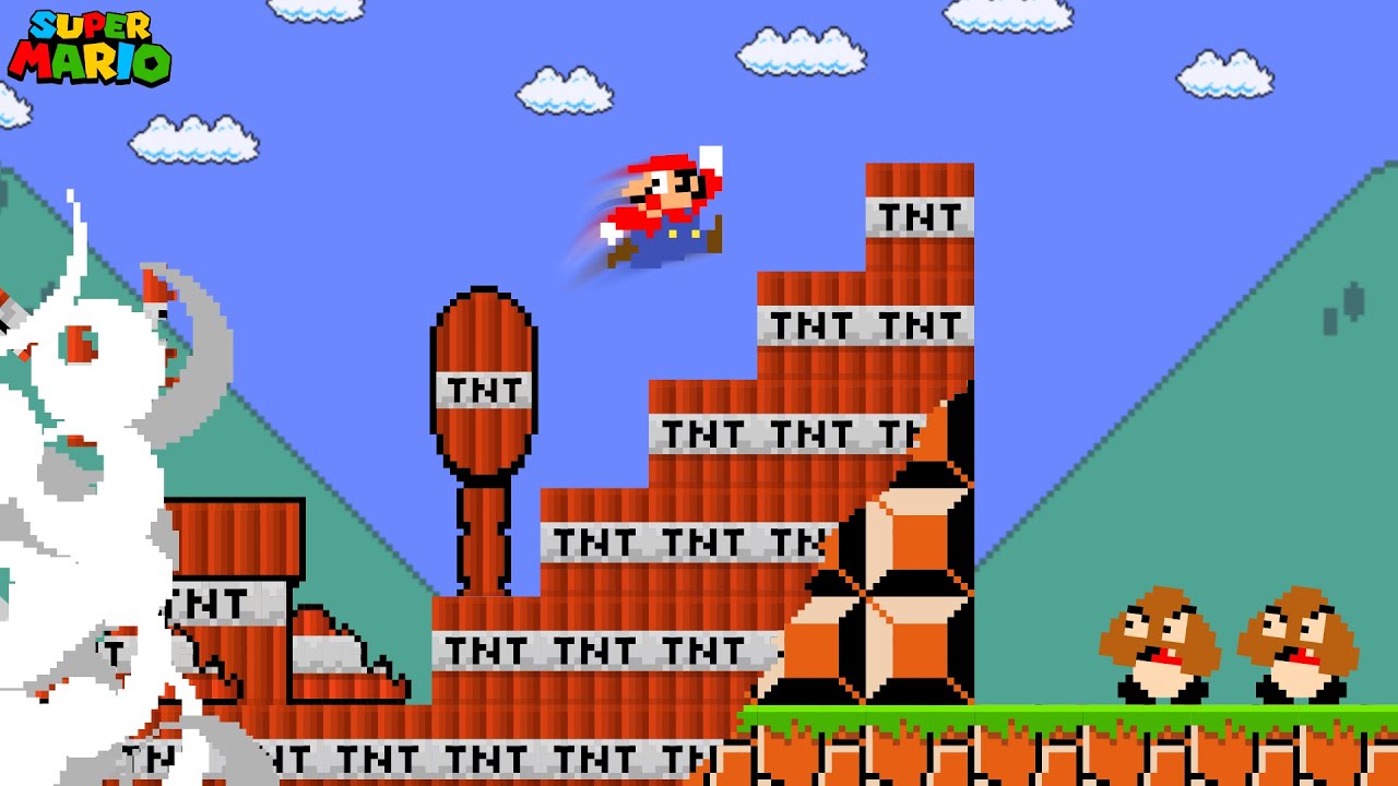 JS Level: Mario and Anything Mario touches Explode - YouTube