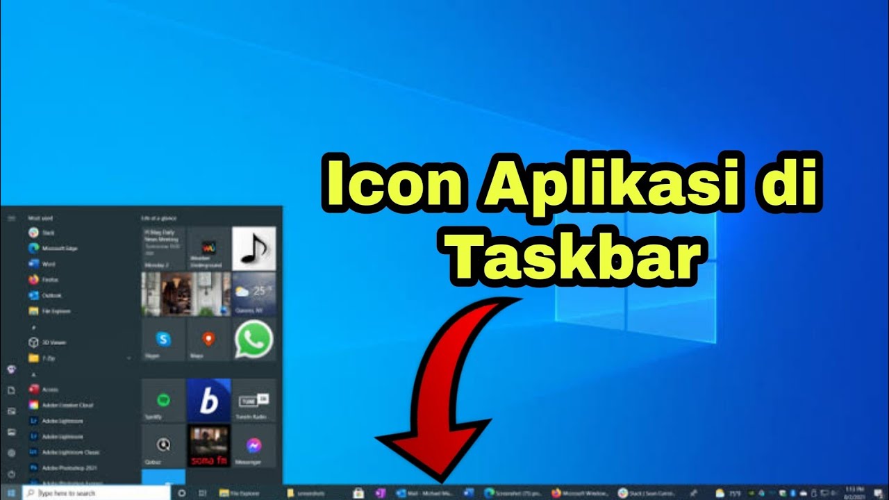 Cara Memunculkan dan Menghilangkan Aplikasi di Taskbar Windows 10 - YouTube