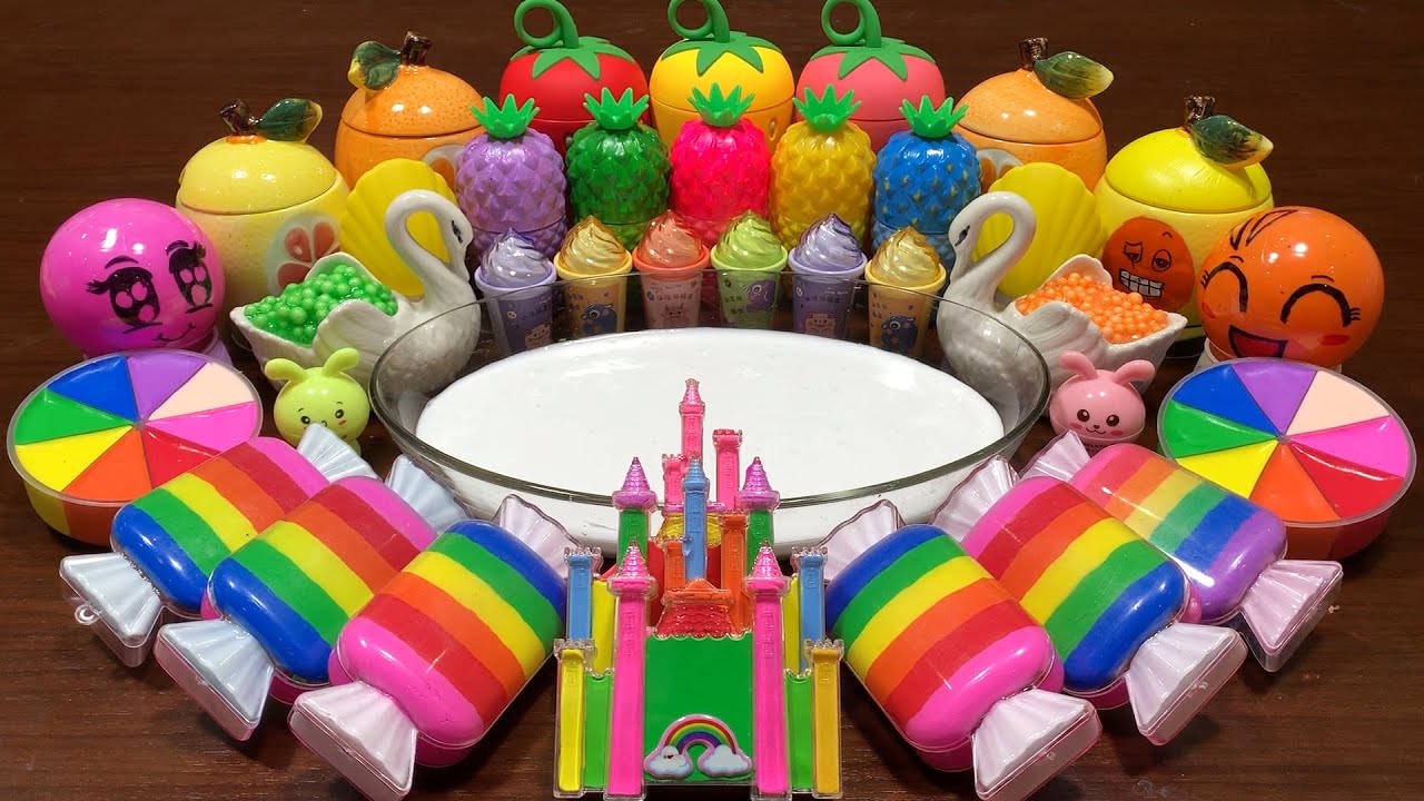 SPECIAL CLAY | ASMR SLIME | Mixing Random Things Into GLOSSY Slime ...