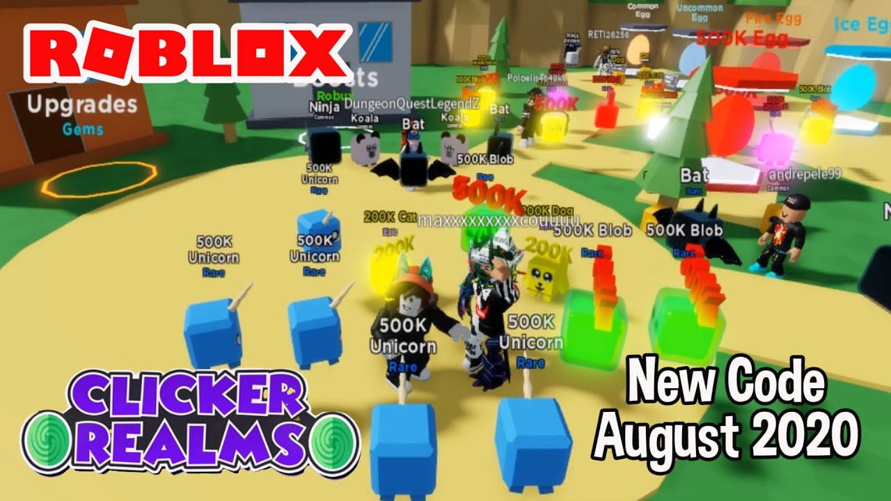 Roblox [🏆500K EVENT🏆] Clicker Realms Codes August 2020 - YouTube