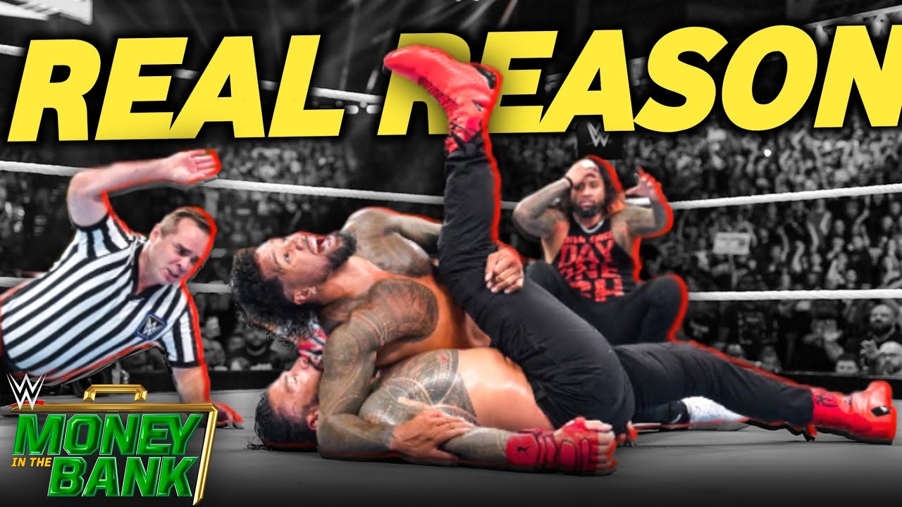 REAL REASON WHY ? Roman Reigns PINNED at money in the bank, Jey Uso ...
