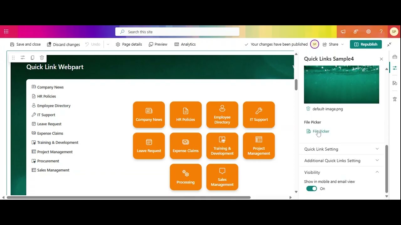 Modern SharePoint Quick Links Web Part (Sample 4) | Smart Navigation ...