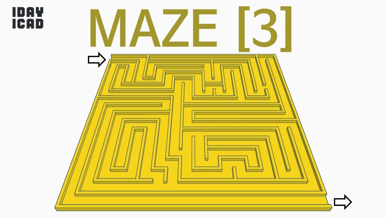 [1DAY_1CAD] MAZE [3] (Tinkercad : know-how / style / education) [STL ...