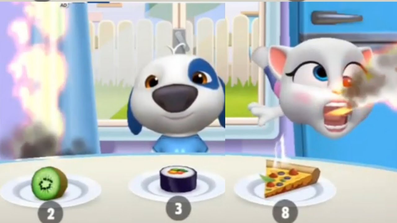 My Talking Tom Friends - Tom skating skill and fun eating chilli 🌶 ...