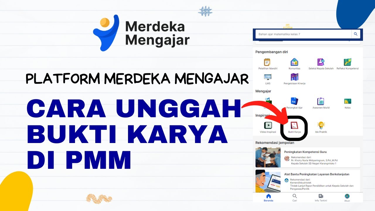 CARA UNGGAH BUKTI KARYA DI PLATFORM MERDEKA MENGAJAR (PMM) - YouTube