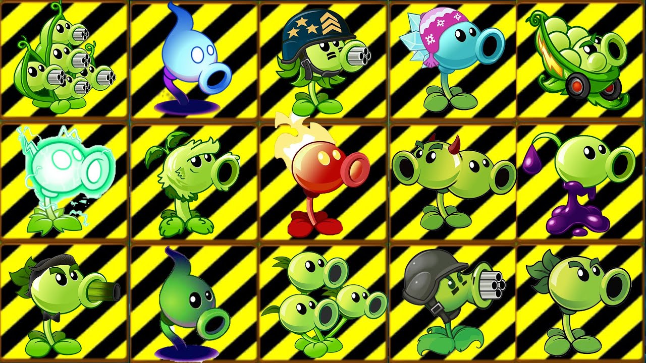 PvZ 2 Challenge - Every Peashooter & Other Plants Power-Up Vs Team ...