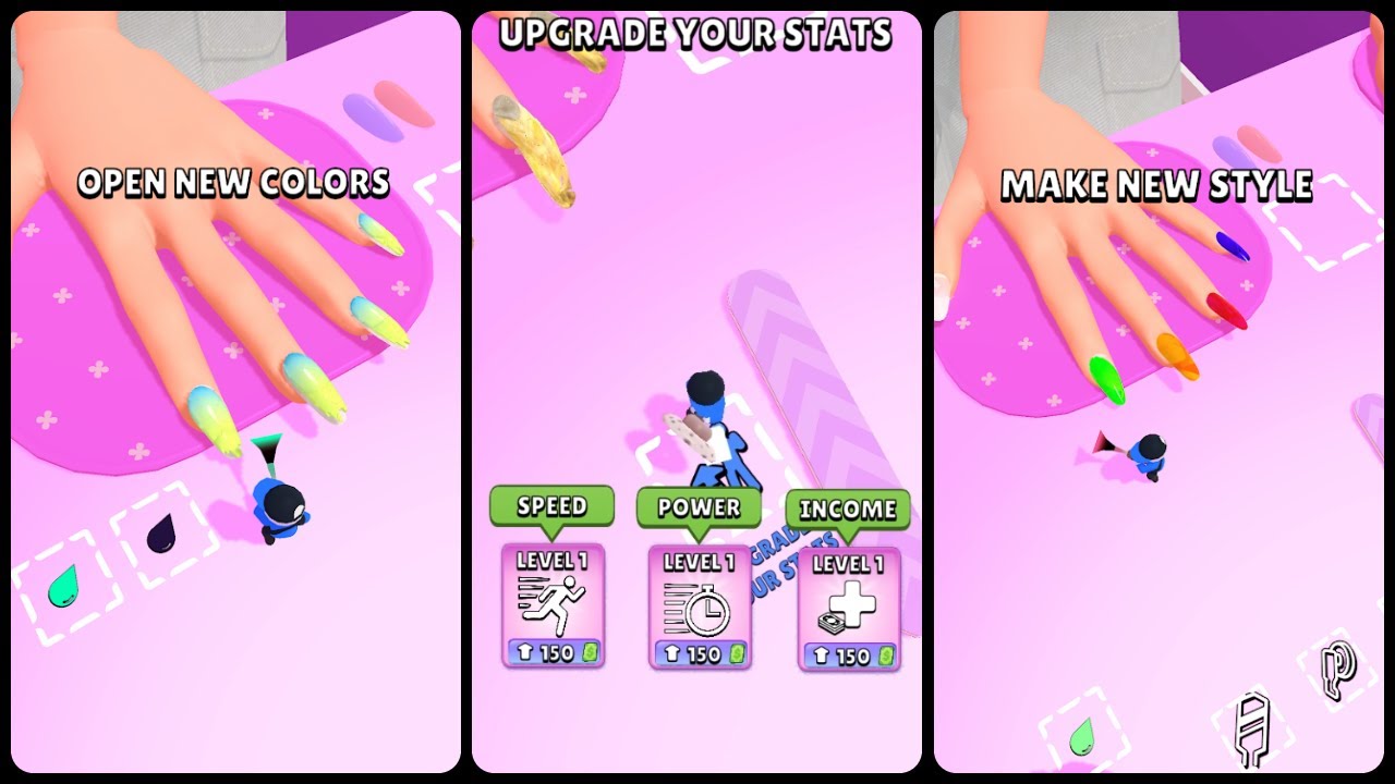Nail Salon Idle Arcade Mobile Game | Gameplay Android - YouTube
