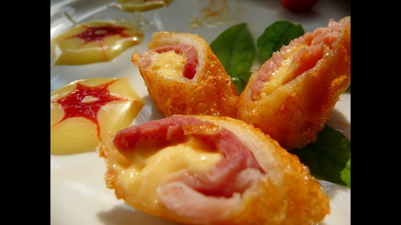 ปอเปี๊ยะแฮมชีส, Ham&Cheese Spring Rolls - YouTube