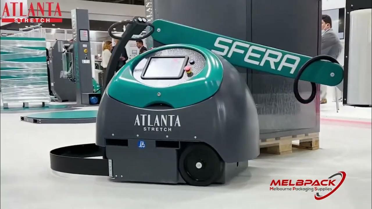 Mobile stretch wrapping machine - Pallet Wrapper Robot - YouTube