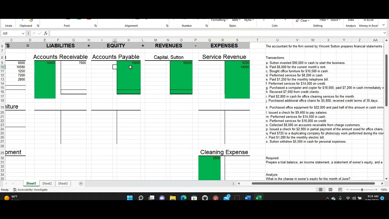 Chapter 3 Step By Step Problem Business Transactions with T accounts ...
