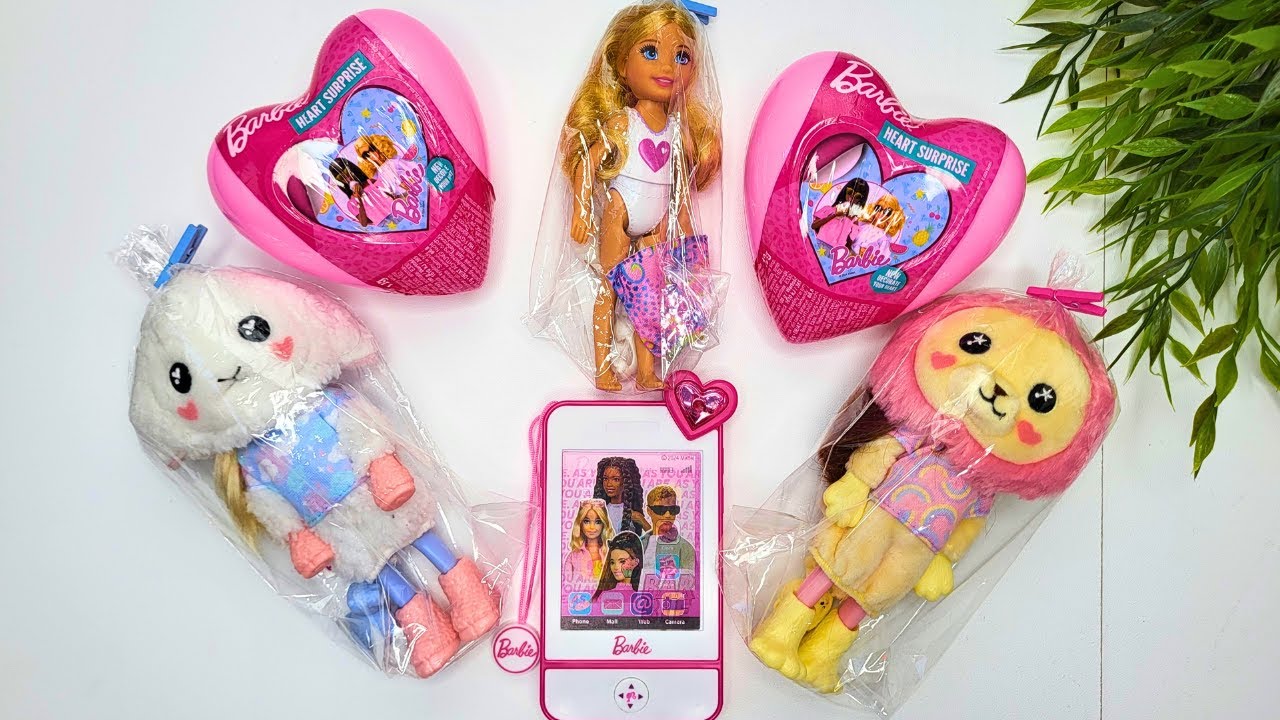 ASMR Barbie Toy Collection Unboxing Cutie Reveal Satisfying Video - YouTube