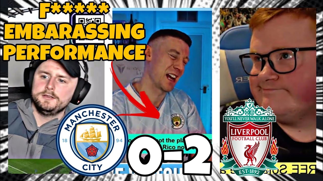 Man City fans FIGHT DEPRESSION after 2-0 loss to Liverpool 💔 - YouTube