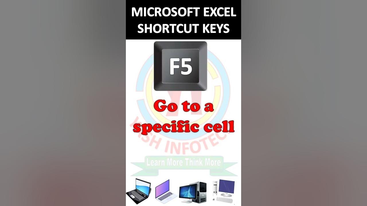 F5 – Go to a specific cell, MICROSOFT EXCEL SHORTCUT KEYS #computerknowledge #computergk - YouTube