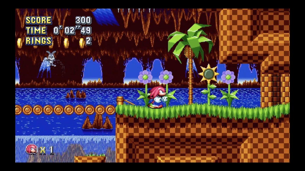 Sonic Mania: Green Hill Zone Act 1 (Knuckles) [1080 HD] - YouTube