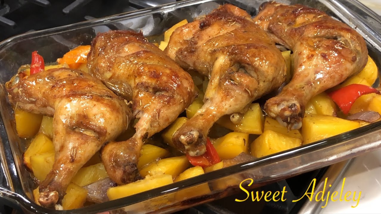 Super Juicy Baked Chicken and Potatoes Dinner Very Easy To Make - YouTube