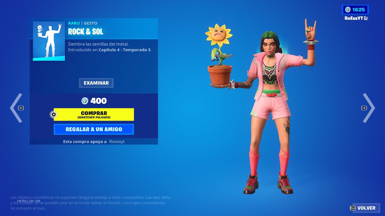 NUEVO BAILE *ROCK & SOL* y SKIN AERONAUTA! NUEVA TIENDA FORTNITE HOY 24 ...