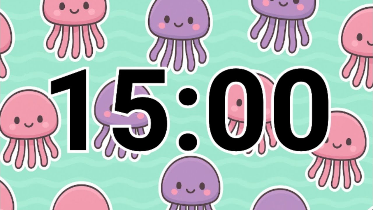 15-Minute Smiley Jellyfish Timer – Cute Kawaii Ocean Countdown” 🌊 - YouTube