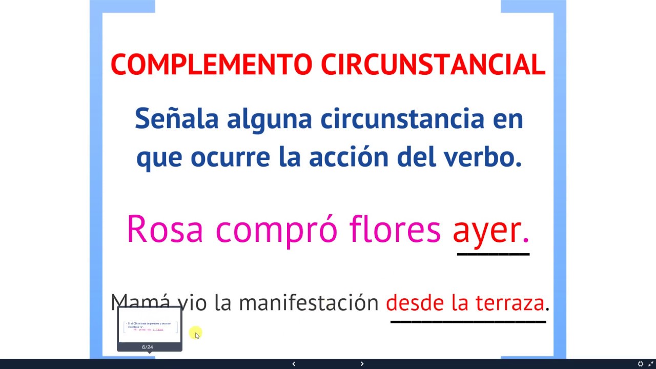 COMPLEMENTOS DEL VERBO 3 CC - YouTube